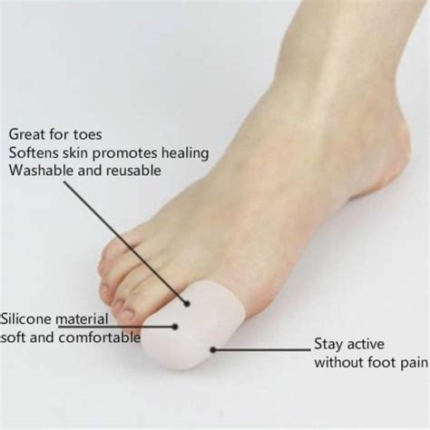 Lingdong 6 Piece Gel Big Toe Protectors Large Size For Ingrown Nails