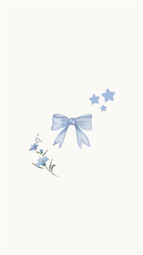 Bluewallpaper Aestehthic In 2024 Bow Wallpaper Cute Blue