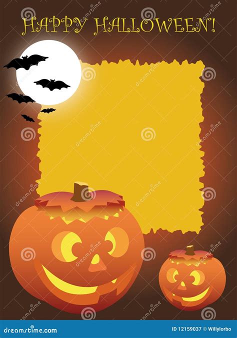 Halloween Party Einladungen Stock Abbildung Illustration Von