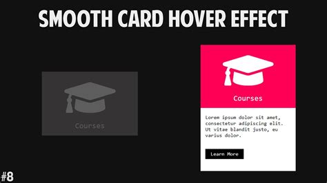 Smooth Card Hover Effect Creative Hover Effects HTML CSS Tutorial YouTube