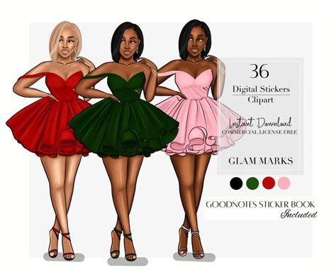 Christmas Doll Clipart Christmas Clipart Fashion Clipart Digital