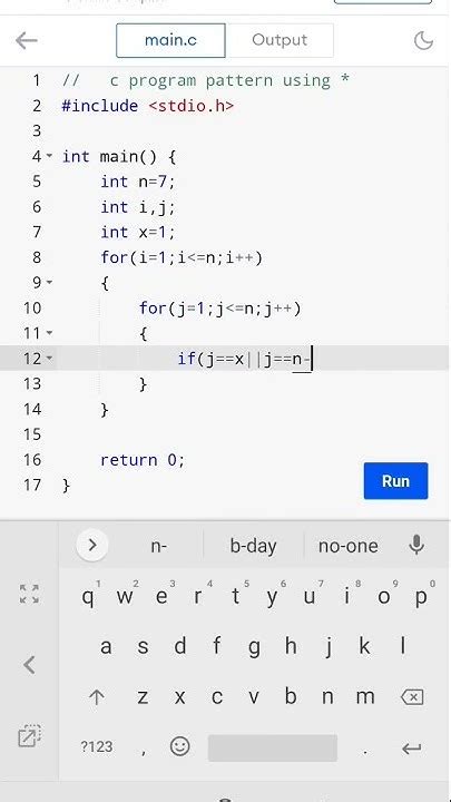 C Program Pattern Using Cprogramming Codingguru Shorts 😎 Youtube