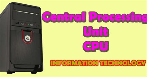Central Processing Unit Cpu Functions