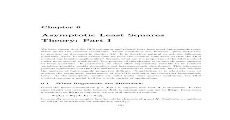 Pdf Chapter 6 Asymptotic Least Squares Theory Part I Dokumentips