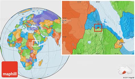Political Location Map Of Adi Quala