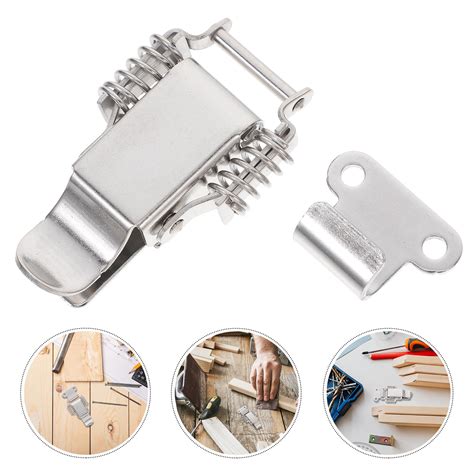 Hemoton Spring Hasp Toolbox Toggle Latches Lock Stainless Steel Toolbox Draw Compression Spring