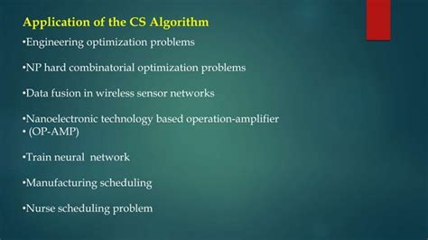 Cuckoo Search Algorithm Csa Swarm Intelligence Pptx