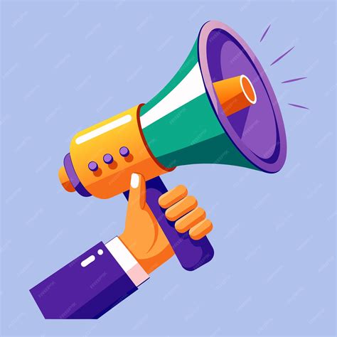 Premium Vector | Hand holding megaphone vector illustration