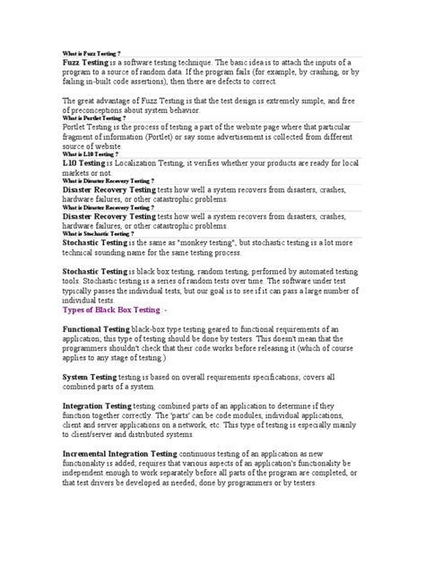 what is fuzz testing pdf software testing quality assurance