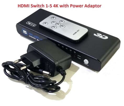 Jual Hdmi Switch 5 Port Resolusi 4k Include Power Adaptor Remote Switch 1 5 Di Seller Sweet Shop