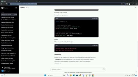 Add One Day To Datetime Python Pandas Youtube