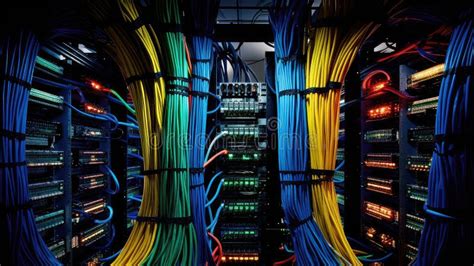 Wiring Data Center Cables Stock Illustration Illustration Of Generated 321054808