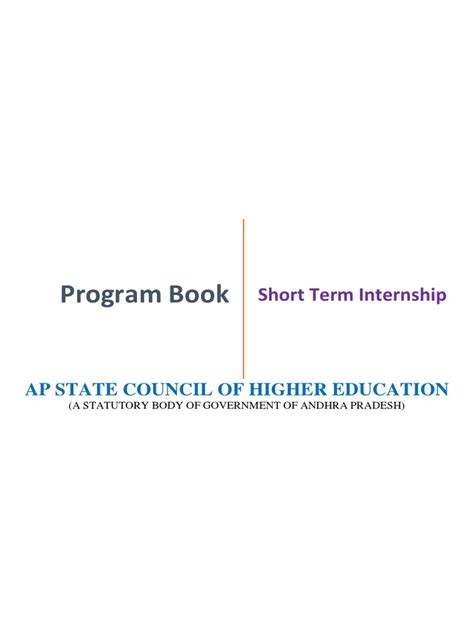 Program Book For Short Term Internship 1 5 Docx 22 6 2023 Pdf