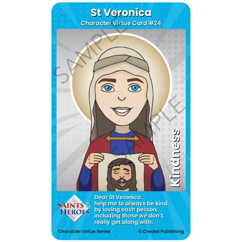 St Veronica Character Virtue Card Veritatis Publishing