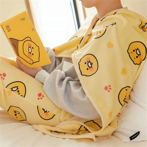 카카오프렌즈 춘식이 무릎담요 수면바지 겨울철 망토담요 극세사 귀여운 담요 에이블리