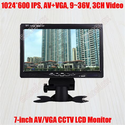 7 Inch 1024x600 Av Vga Port 3ch Video Analog Monit Grandado
