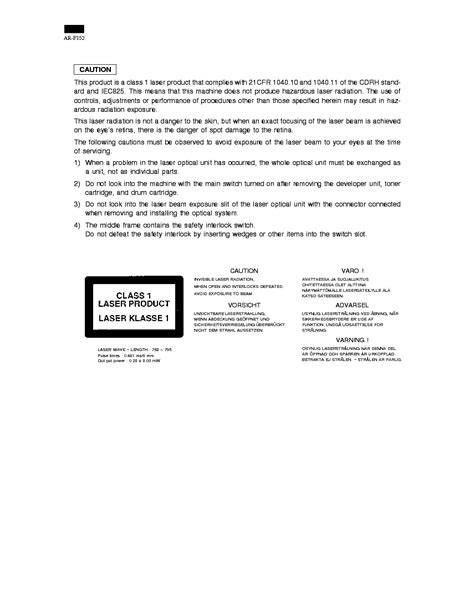 Sharp Ar F152 Ar 151 Ar 156 Service Manual Download Schematics Eeprom