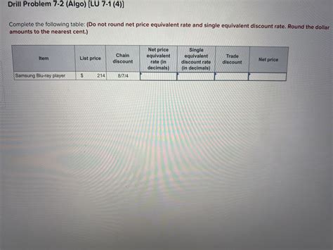 Answered Drill Problem 7 2 Algo Lu 7 1 4 Bartleby