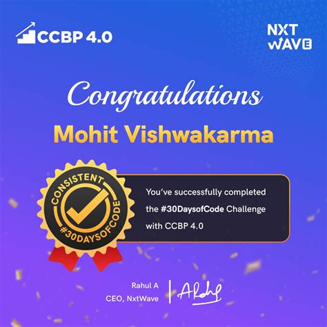 Mohit Vishwakarma On Linkedin 30daysofcodechallange Nxtwave Ccbp
