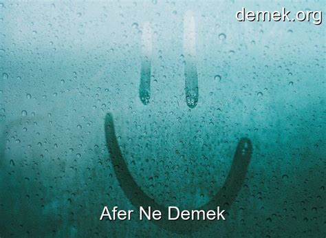 Afer Ne Demek Ne Demek