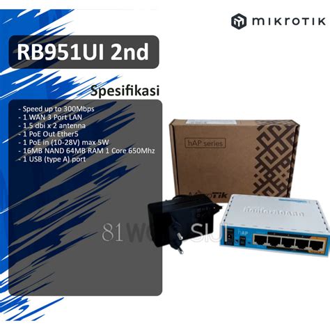 Jual Mikrotik Rb951ui 2nd Router Wireless Router Hap 300mbps Shopee Indonesia