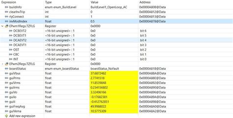 CCS TIDM HV PH DCAC Show Values In GridConnectedInverterLCLFltr F X C