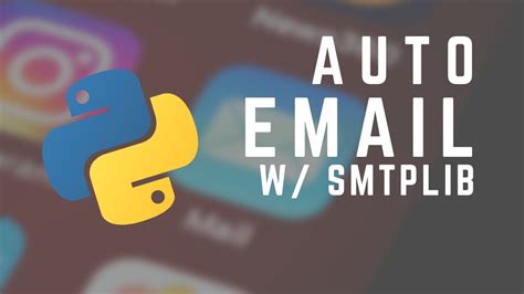 Creating A Python Emailer Codenado Youtube