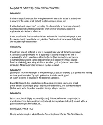 FREE 7 Sample Reference Letters In MS Word PDF