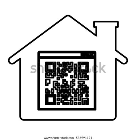 Isolated Qr Code House Design Stock Vector Royalty Free 536991121