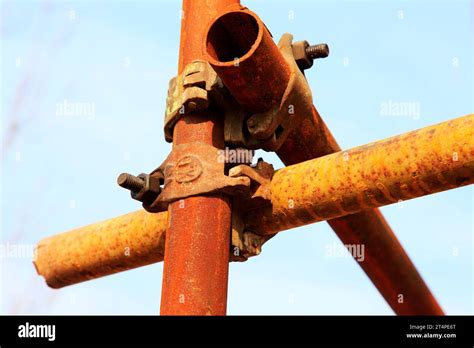 Oxidation Rust Scaffold Closeup Of Photo Stock Photo Alamy