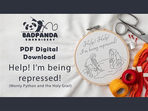 Monty Python Bundle Embroidery Pattern Pdf Digital Download Template Monty Python Bundle Embroidery Pattern Pdf Digital Download Template