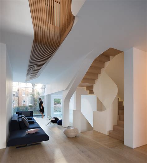 Flow Architecture Lines Lightwell Of London House Conversion With Timber