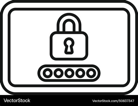 Tablet Enter Passcode Icon Outline Access Vector Image Tablet Enter Passcode Icon Outline Access Vector Image