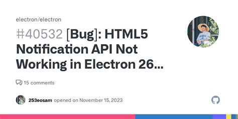 Bug Html5 Notification Api Not Working In Electron 26 And Above