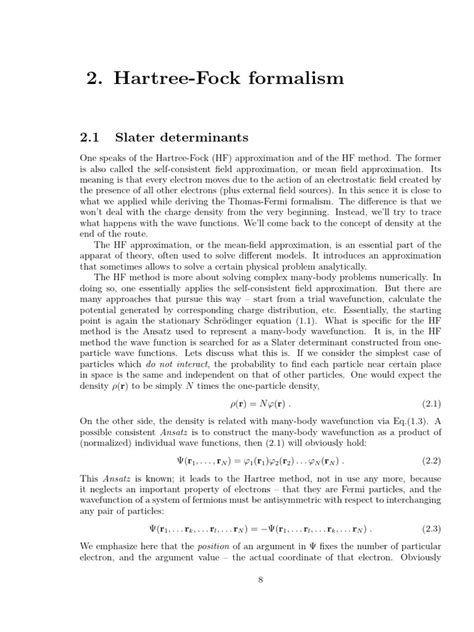 Dft 2 Pdf Hartree Fock Method Wave Function