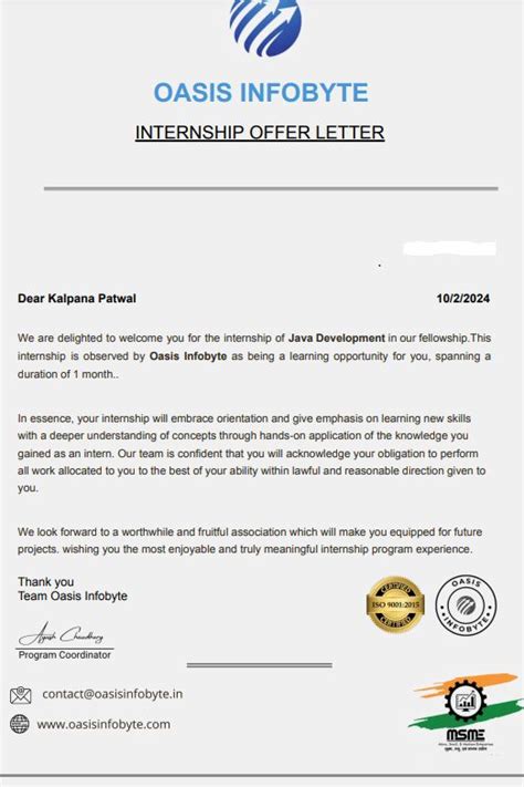 Javadevelopment Internship Oasisinfobyte Softwareengineering