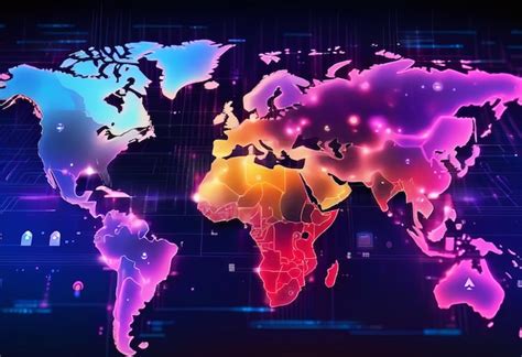 Premium Photo Digital World Map Future Cyber Abstract Background Big Data Technology