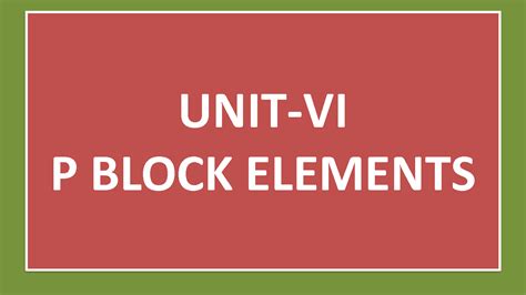 SOLUTION P Block Elements Ppt Studypool SOLUTION P Block Elements Ppt Studypool