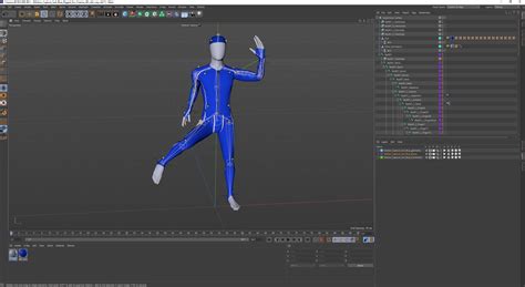 3d model motion capture suit blue rigged for cinema 4d 3d molier