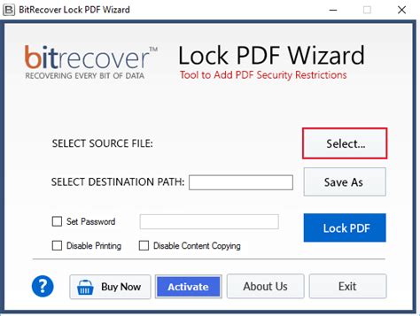 Lock PDF Wizard To Secure PDF Documents From Edit Copy And Print