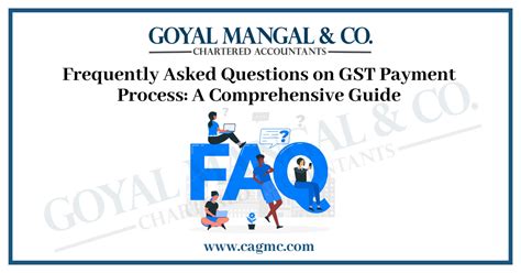 FAQ On GST Payment Process Goyal Mangal Company