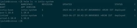 how to install istio using helm chart