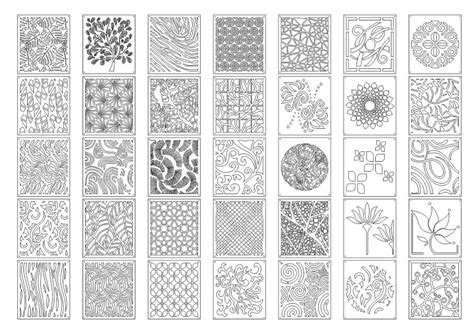 Decorative Pattern Vector CNC Laser Cutting Vector DXF File Vectors File