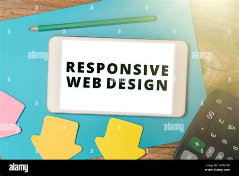 Sign Displaying Responsive Web Design Concept Meaning Web Page Creation That Makes Use Of