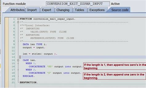 Conversion Routines SAPCODES