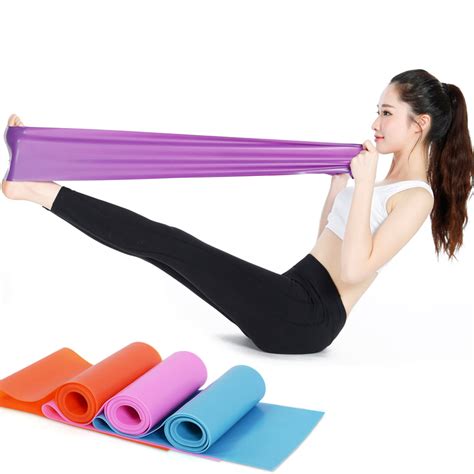 Elastic Yoga Pilates Rubber Stretch Resistance Exercise Fitness Band Belt Tool EBay