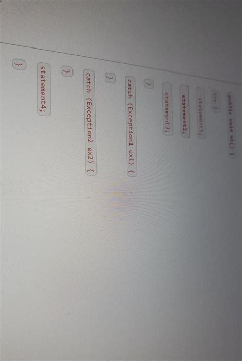solved b suppose that statement2 causes an exception in the