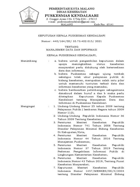 Sk Manajemen Data Dan Informasi Pdf Pengembangan Diri Kesehatan Holistik