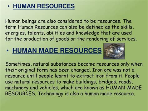 Three Examples Of Human Made Resources at Stephanie Dampier blog