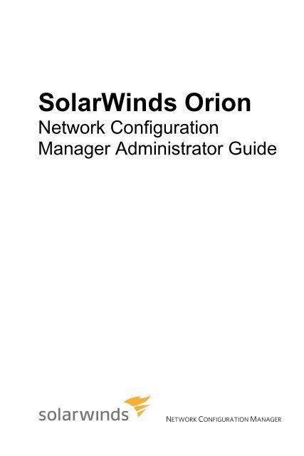 Solarwinds Orion Network Configuration Manager Micromail